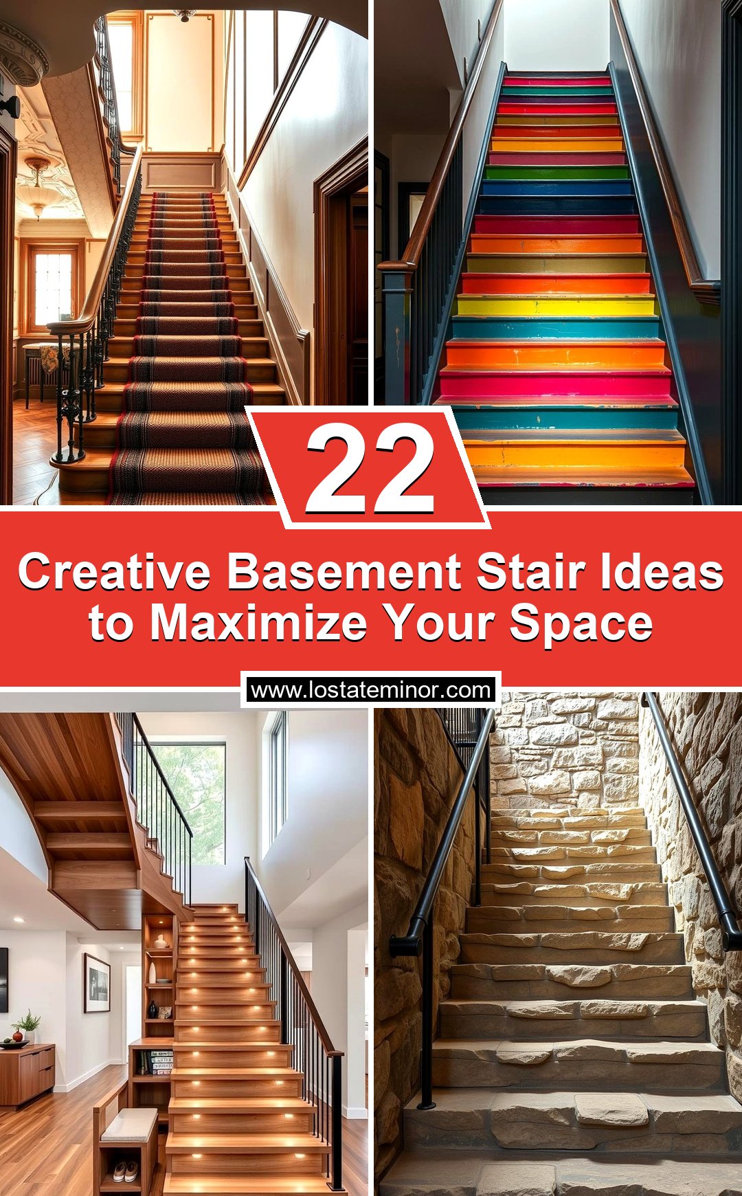 22 Creative Basement Stair Ideas to Maximize Your Space - Lost At E Minor