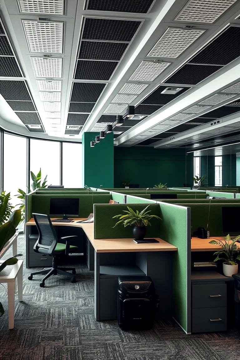 22 Dark Green Office Ideas for a Focused Work Environment - Lost At E Minor