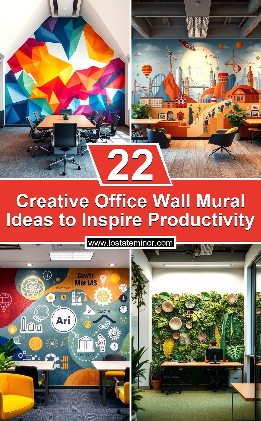 22 Creative Office Wall Mural Ideas to Inspire Productivity - Lost At E ...