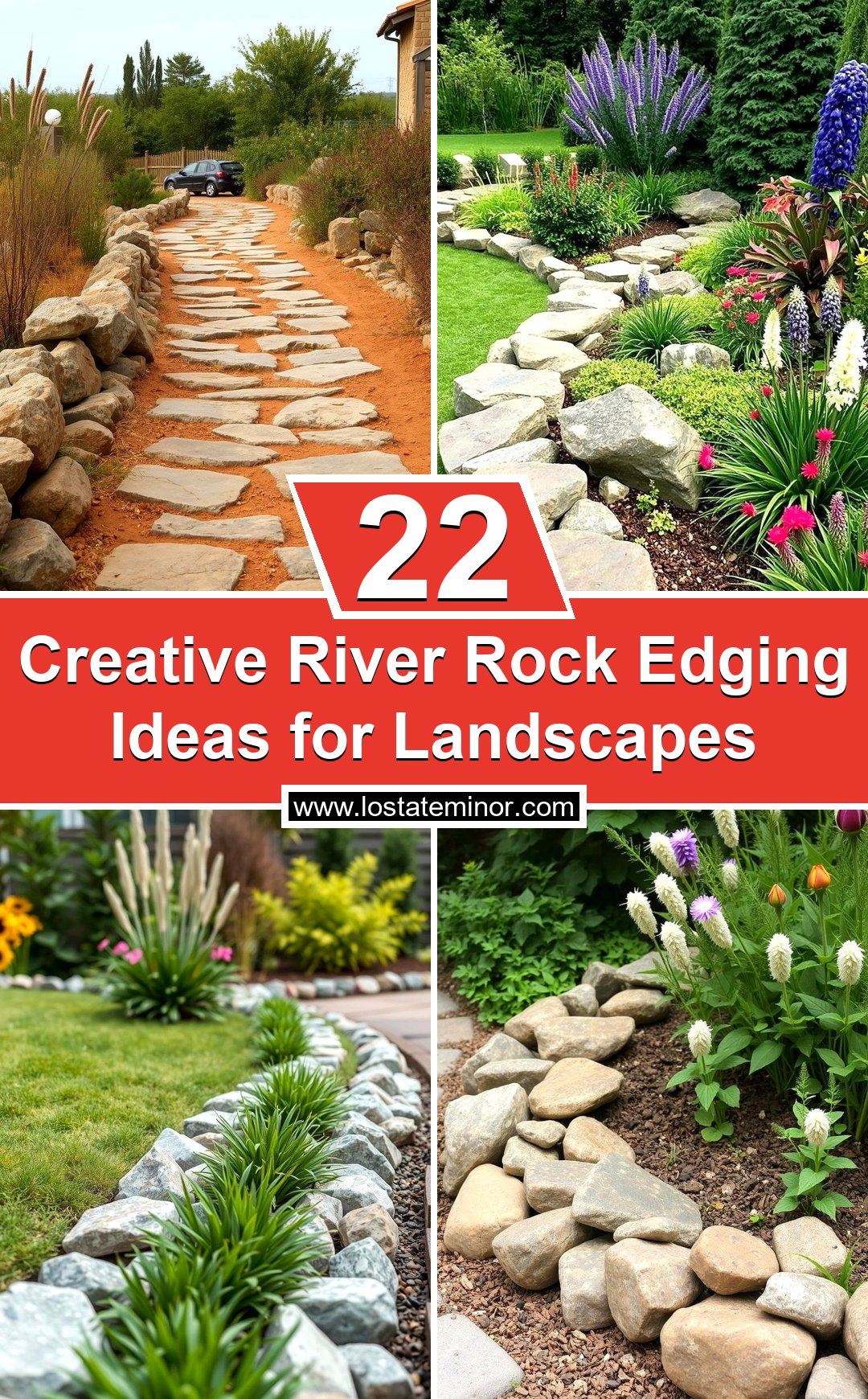 22 Creative River Rock Edging Ideas for Landscapes - Lost At E Minor