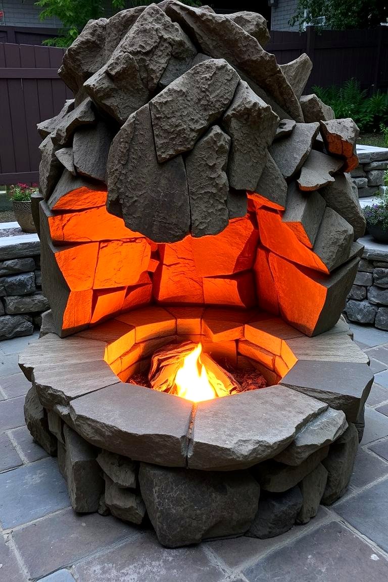 22 Stunning Rock Fire Pit Ideas for Outdoor Gatherings - Lost At E Minor