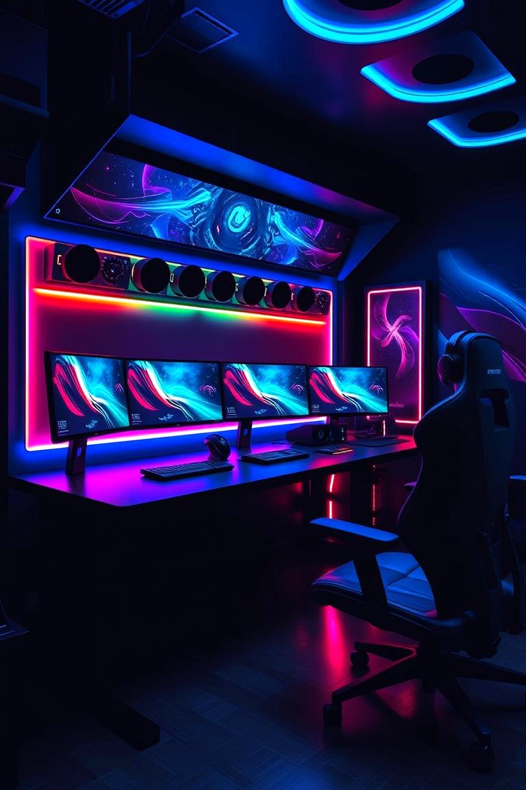 22 Modern Black Gaming Room Ideas for Bold Designs - Lost At E Minor