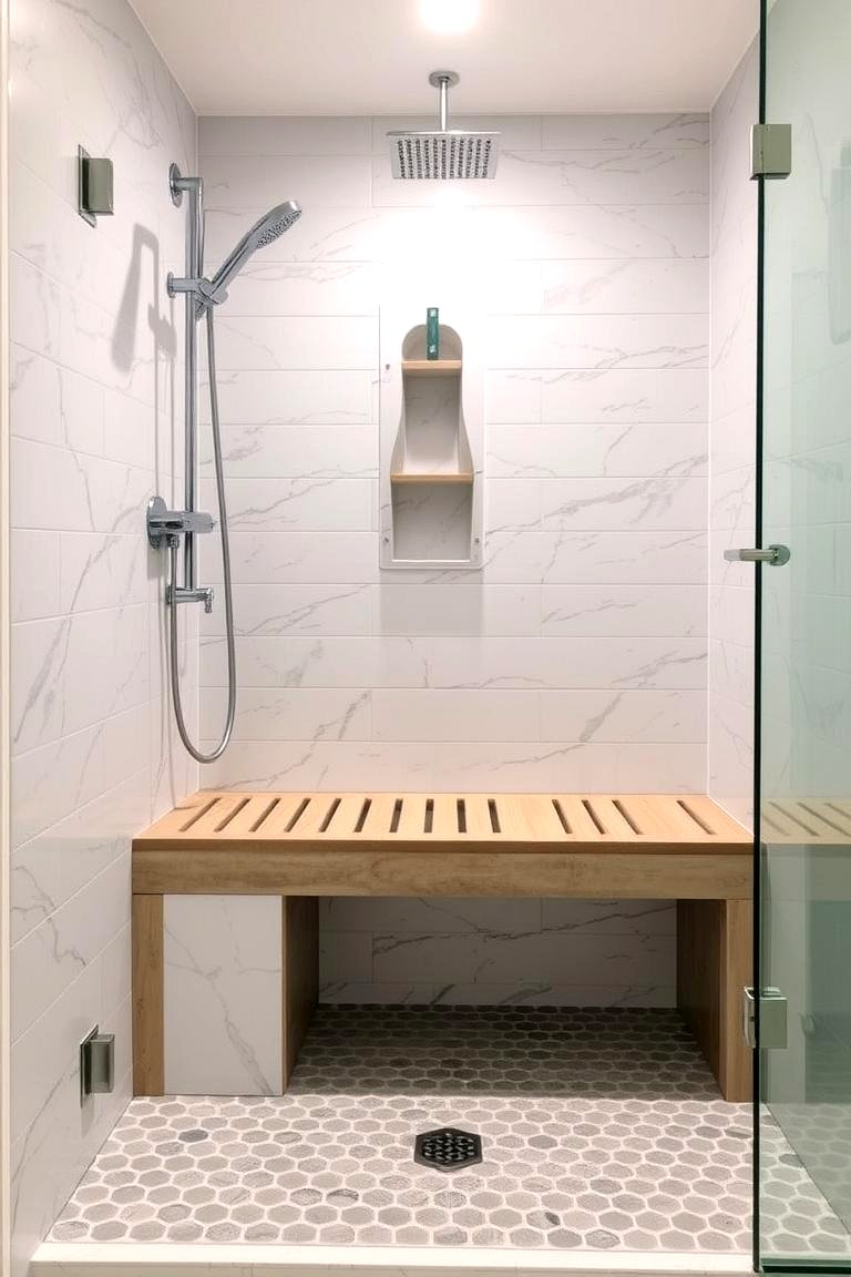 22 Functional Walk-In Shower Ideas With Bench Seating - Lost At E Minor