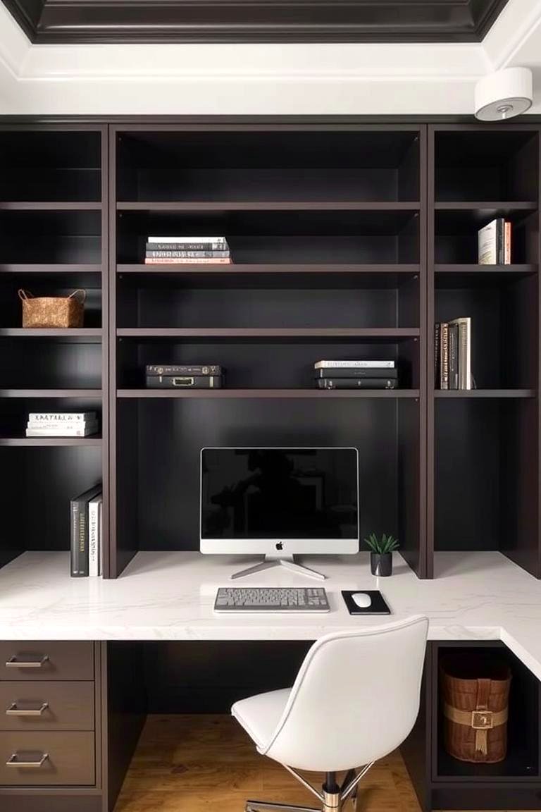 22 Dark Home Office Design Ideas for Focused Productivity - Lost At E Minor