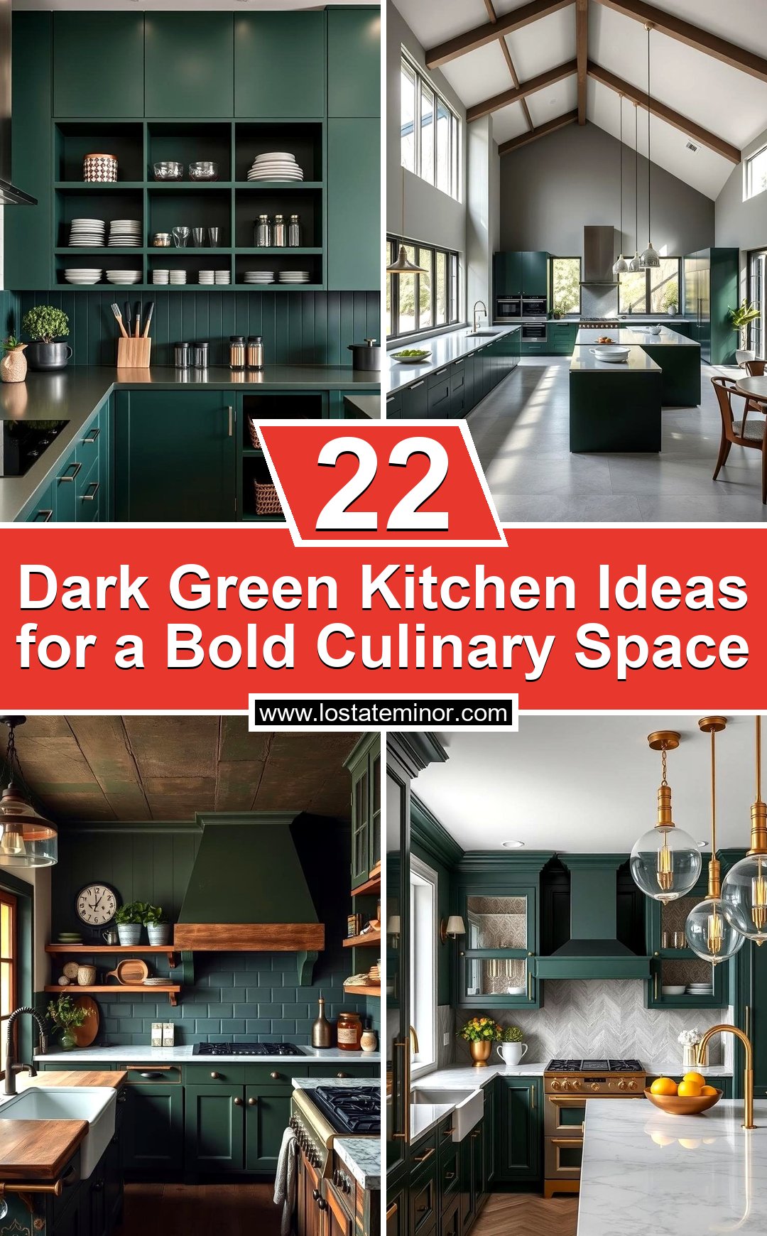 22 Dark Green Kitchen Ideas for a Bold Culinary Space - Lost At E Minor