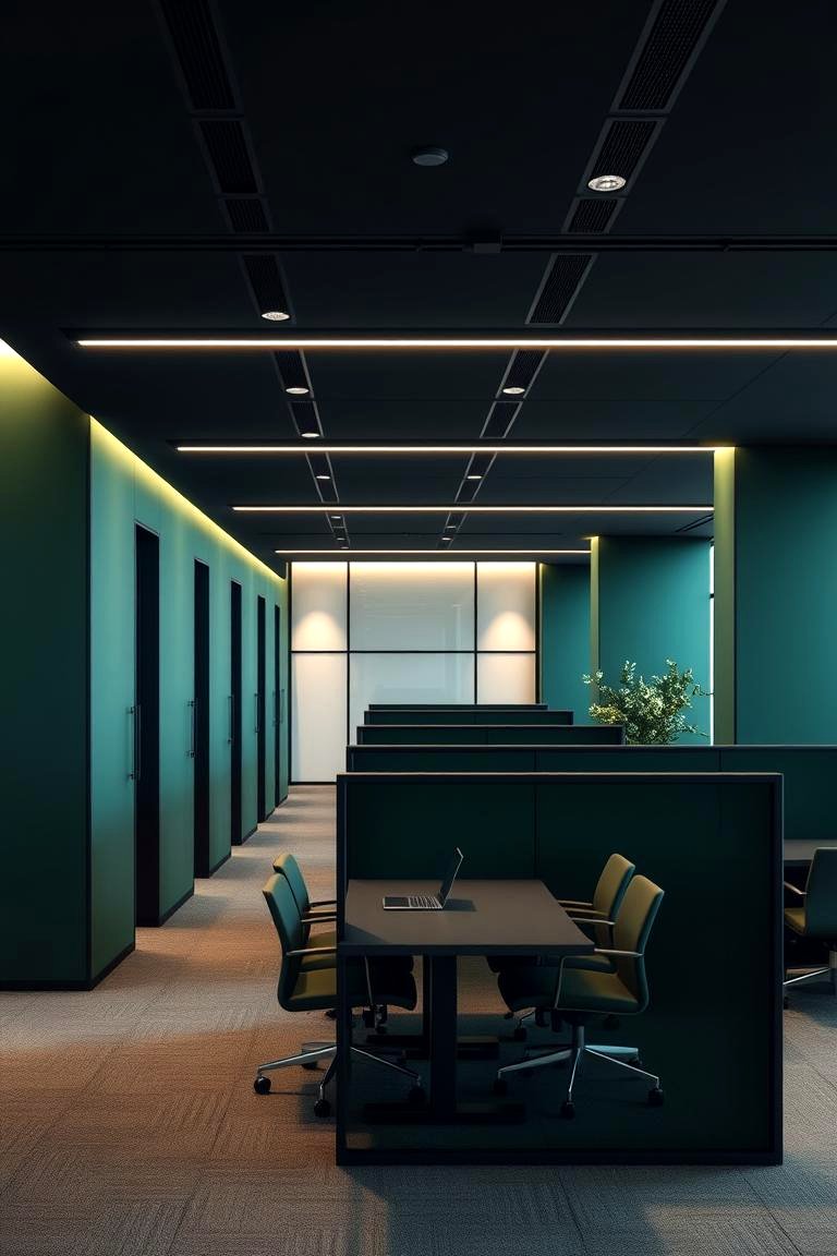 22 Dark Green Office Ideas for a Focused Work Environment - Lost At E Minor