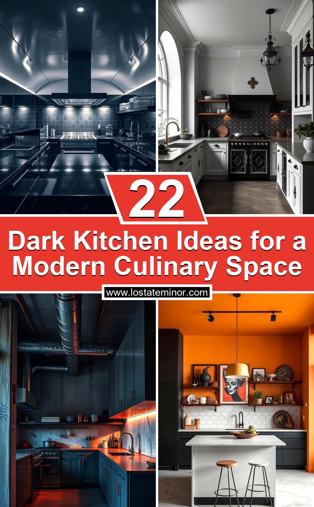 22 Dark Kitchen Ideas for a Modern Culinary Space - Lost At E Minor