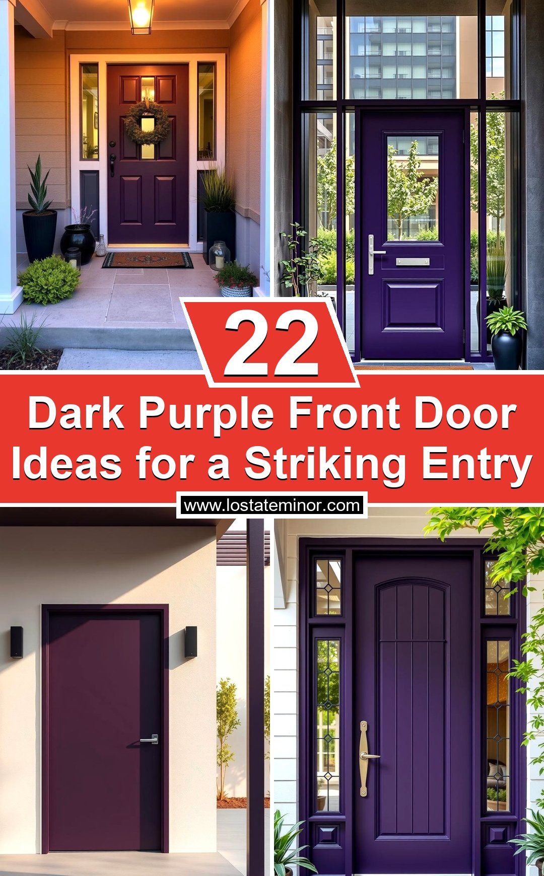 22 Dark Purple Front Door Ideas for a Striking Entry - Lost At E Minor