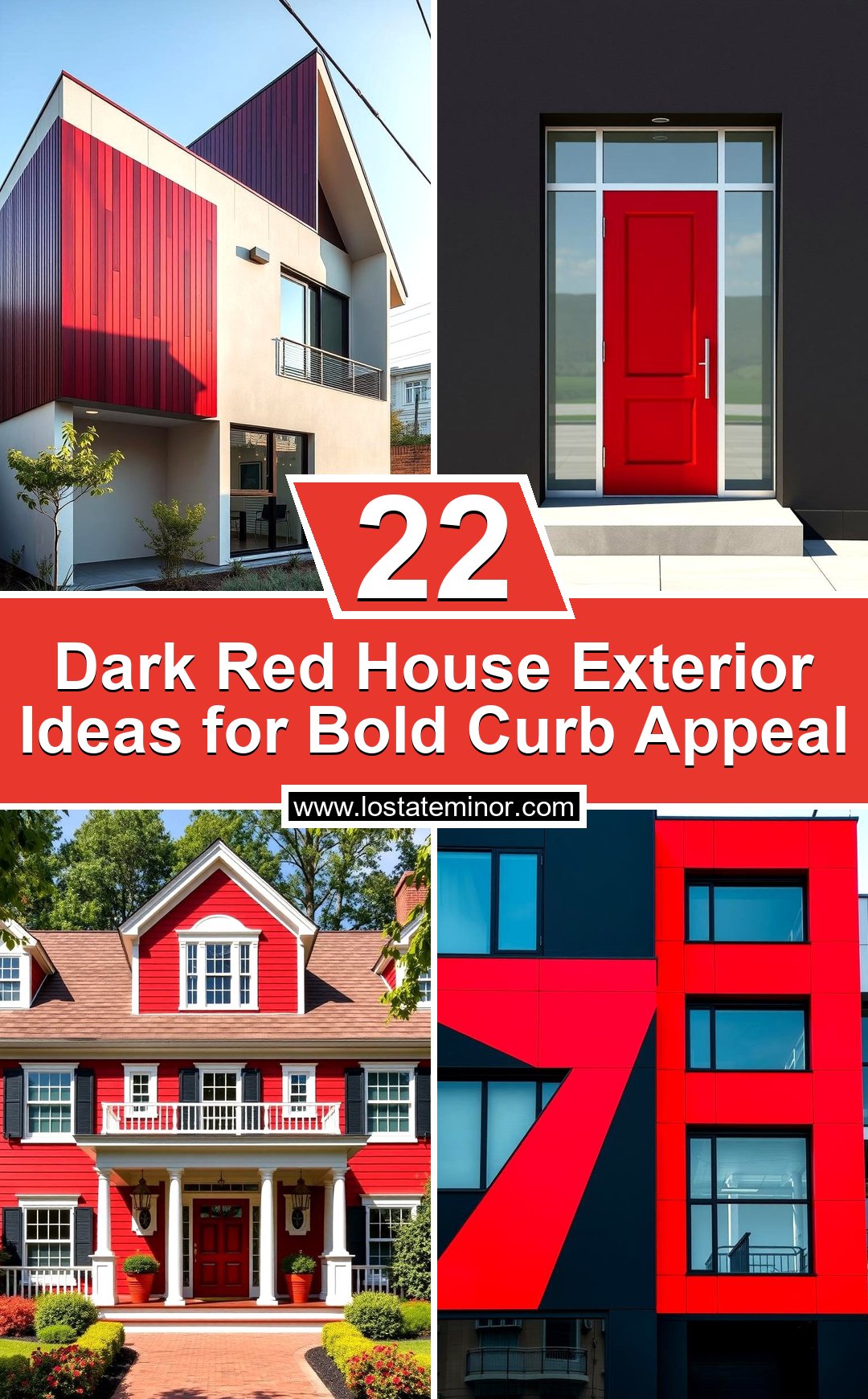 22 Dark Red House Exterior Ideas for Bold Curb Appeal - Lost At E Minor