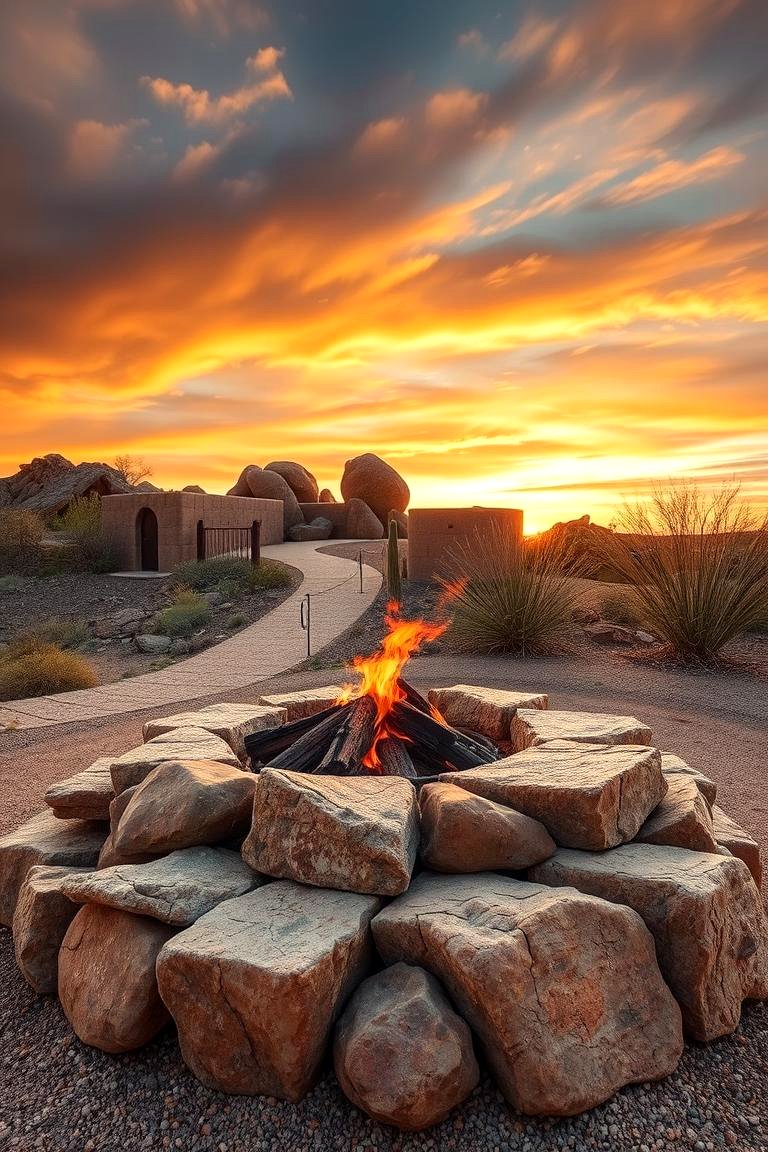 22 Stunning Rock Fire Pit Ideas for Outdoor Gatherings - Lost At E Minor