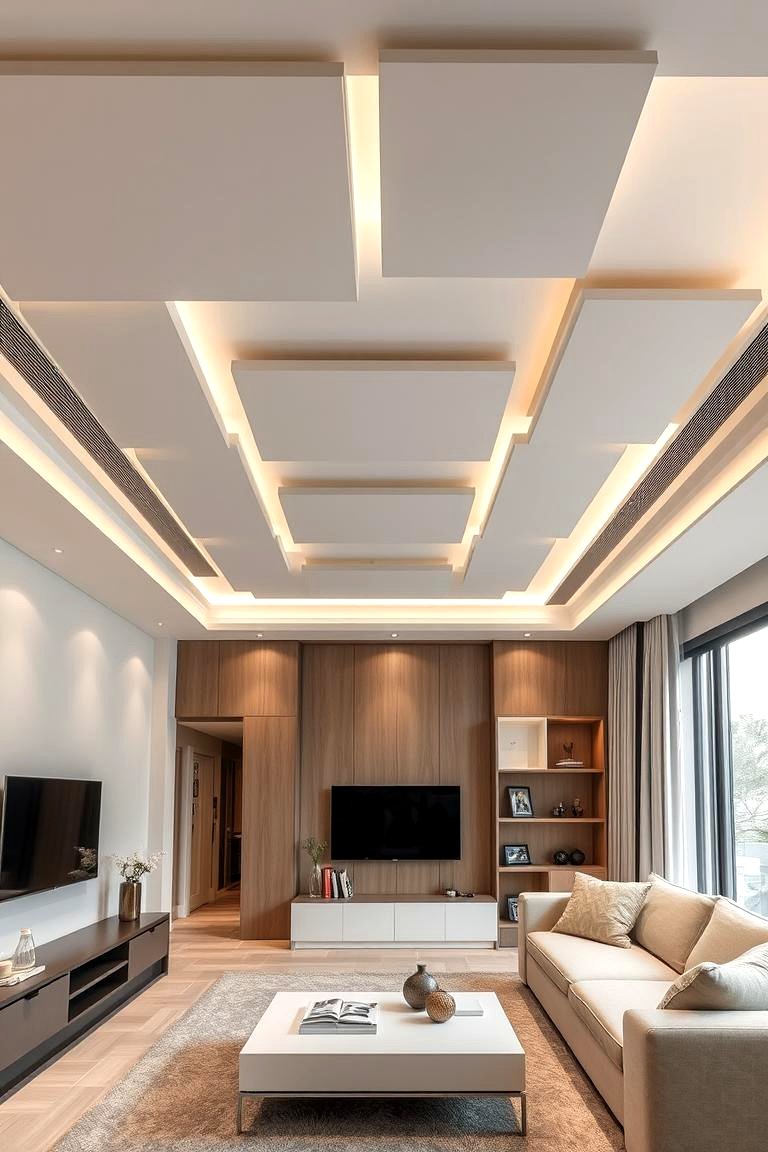 22 Living Room False Ceiling Design Ideas for Modern Homes - Lost At E ...