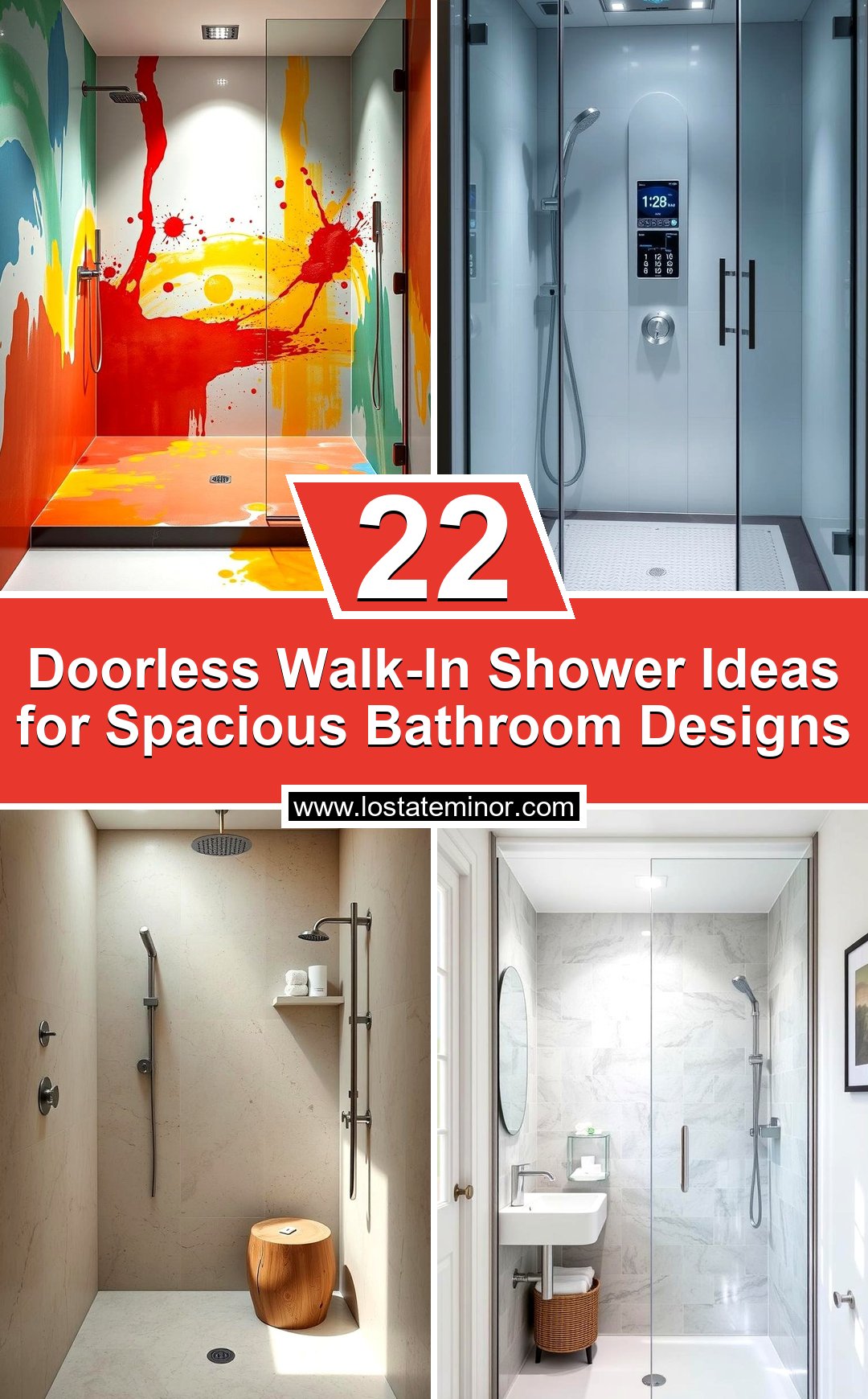 22 Doorless Walk-In Shower Ideas for Spacious Bathroom Designs - Lost ...