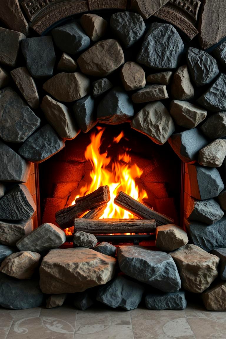 22 Rustic River Rock Fireplace Ideas for Cozy Homes - Lost At E Minor