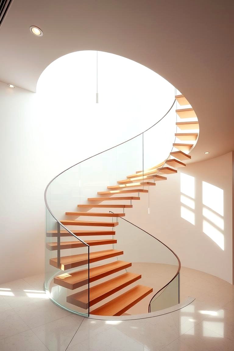 22 Curved Staircase Ideas for Elegant Architectural Flow - Lost At E Minor
