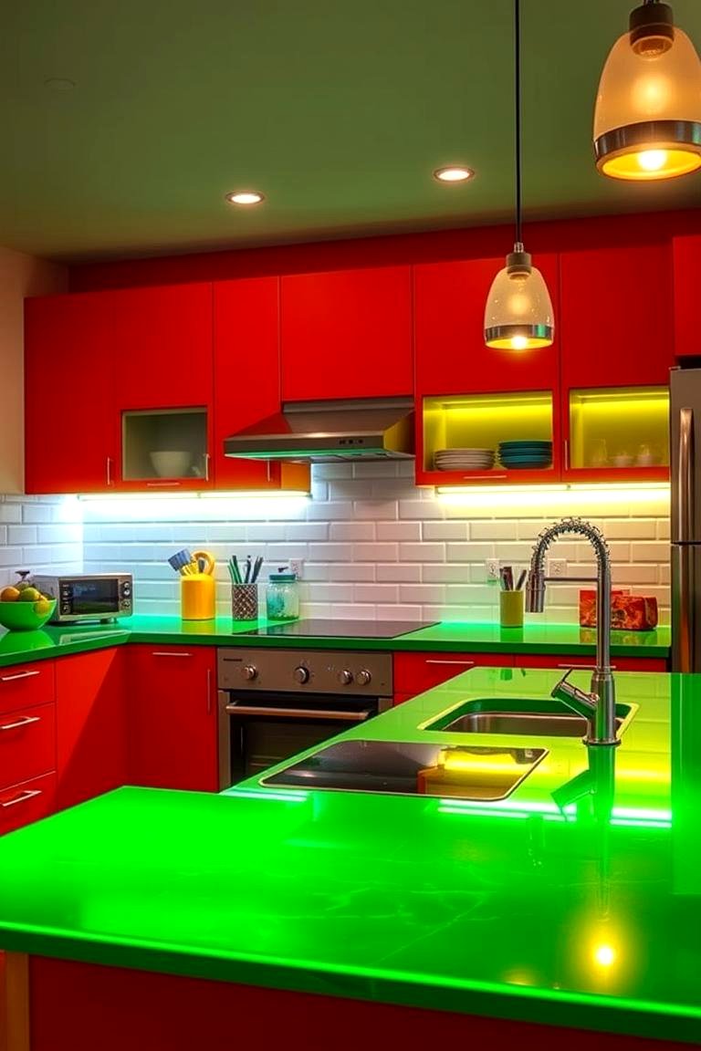 22 Fresh Kitchens With Green Countertops: Color Inspiration - Lost At E ...