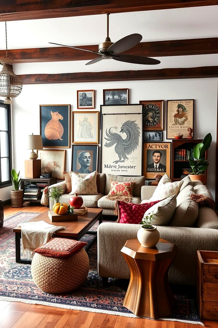22 Eclectic Black and White Boho Living Room Designs - Lost At E Minor