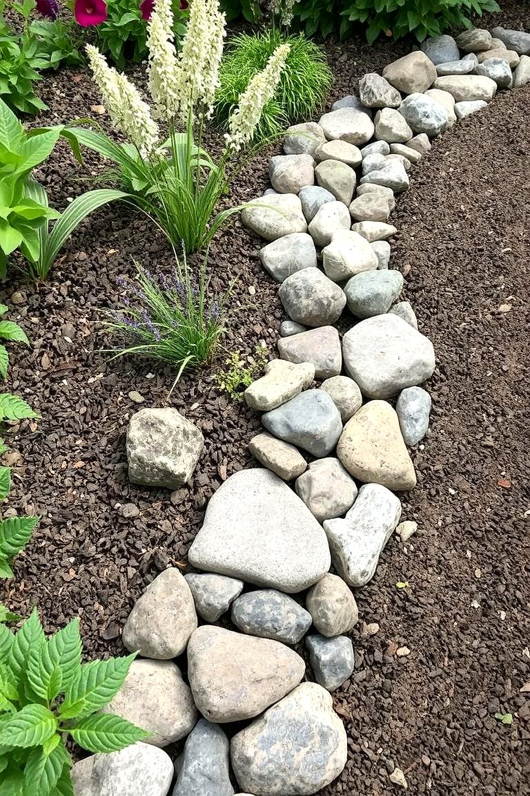 22 Creative River Rock Edging Ideas for Landscapes - Lost At E Minor