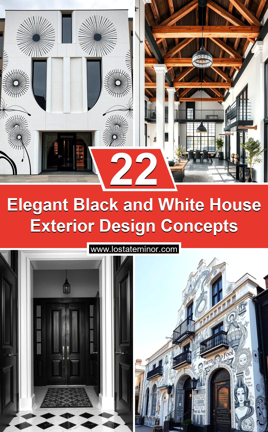 22 Elegant Black and White House Exterior Design Concepts - Lost At E Minor