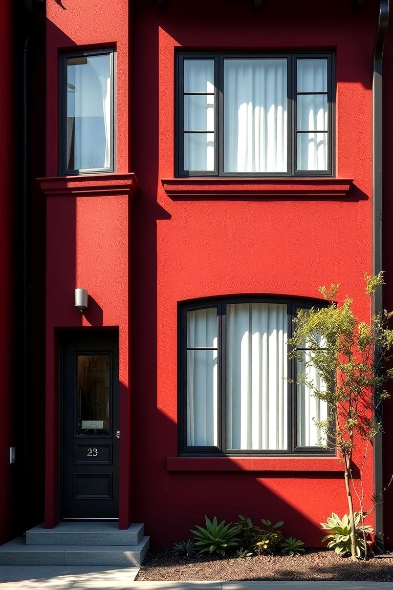 22 Dark Red House Exterior Ideas for Bold Curb Appeal - Lost At E Minor