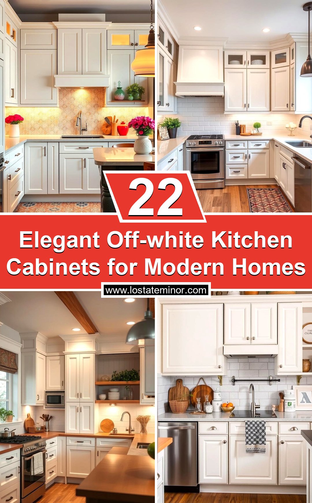 22 Elegant Off-white Kitchen Cabinets for Modern Homes - Lost At E Minor