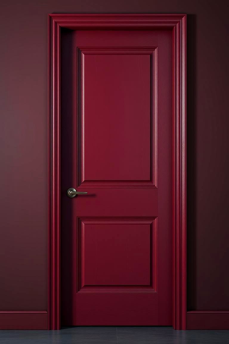 22 Dark Red Front Door Ideas to Elevate Your Home’s Exterior - Lost At ...