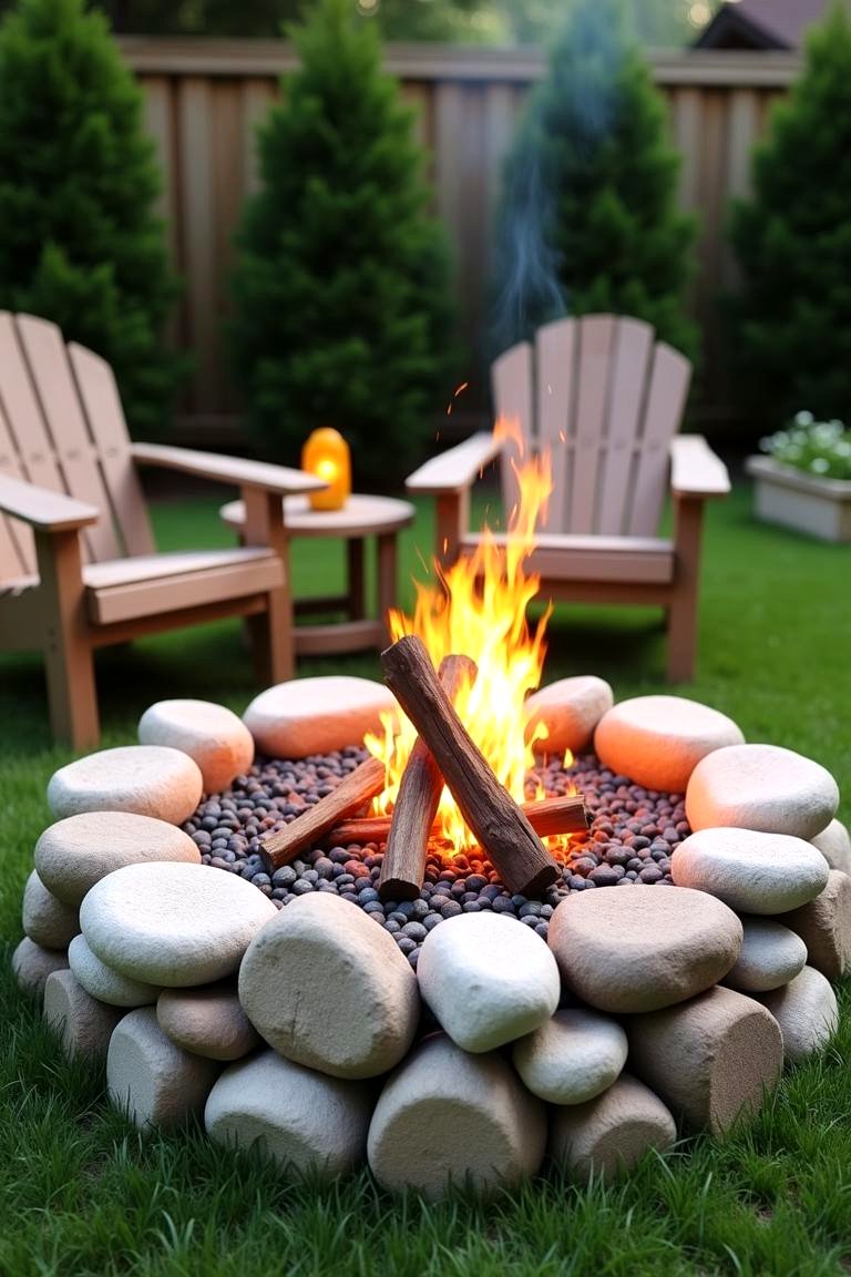 22 Stunning Rock Fire Pit Ideas for Outdoor Gatherings - Lost At E Minor