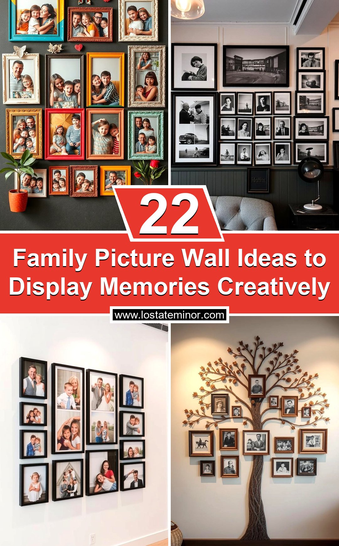 22 Family Picture Wall Ideas to Display Memories Creatively - Lost At E ...