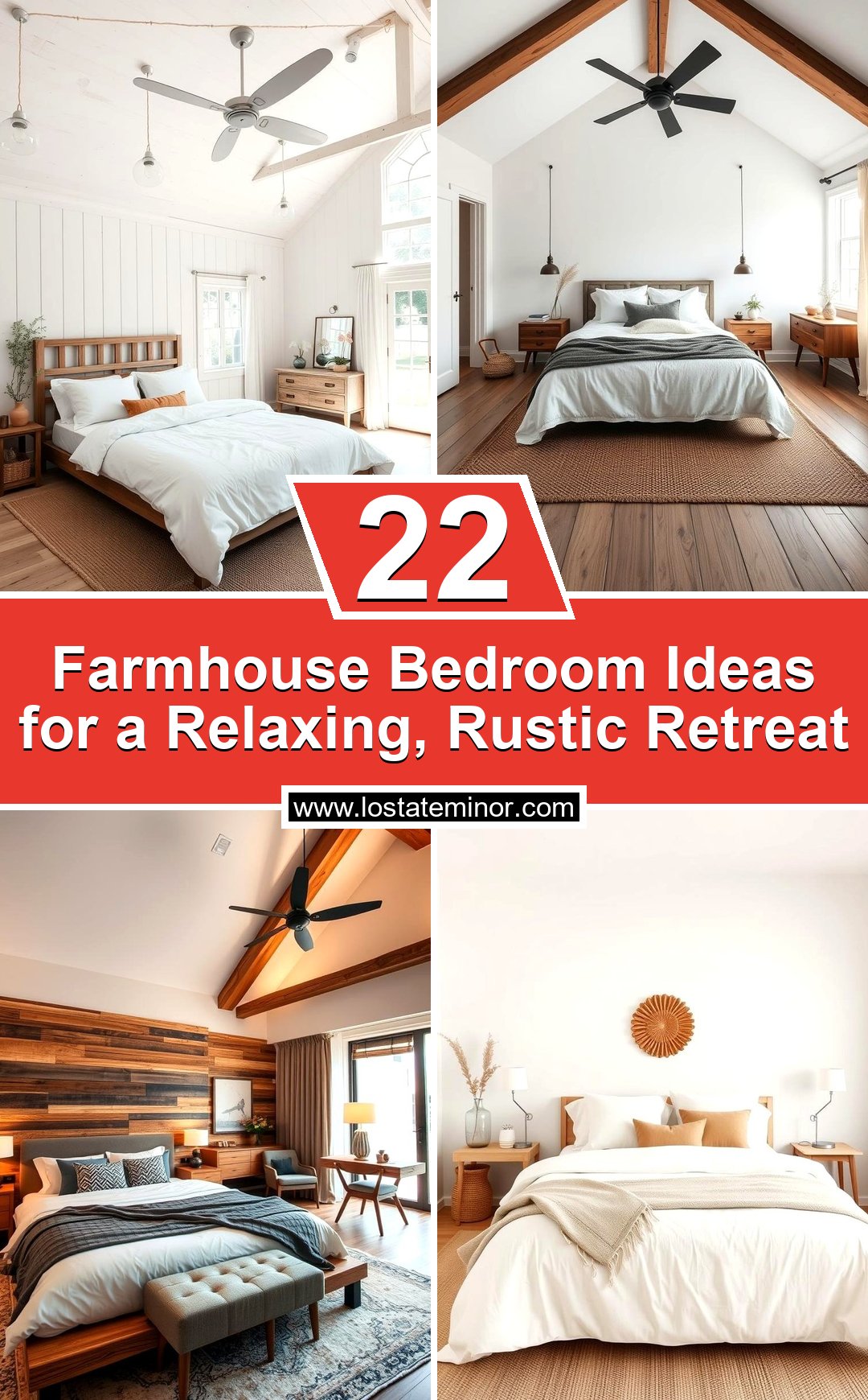 22 Farmhouse Bedroom Ideas for a Relaxing, Rustic Retreat - Lost At E Minor