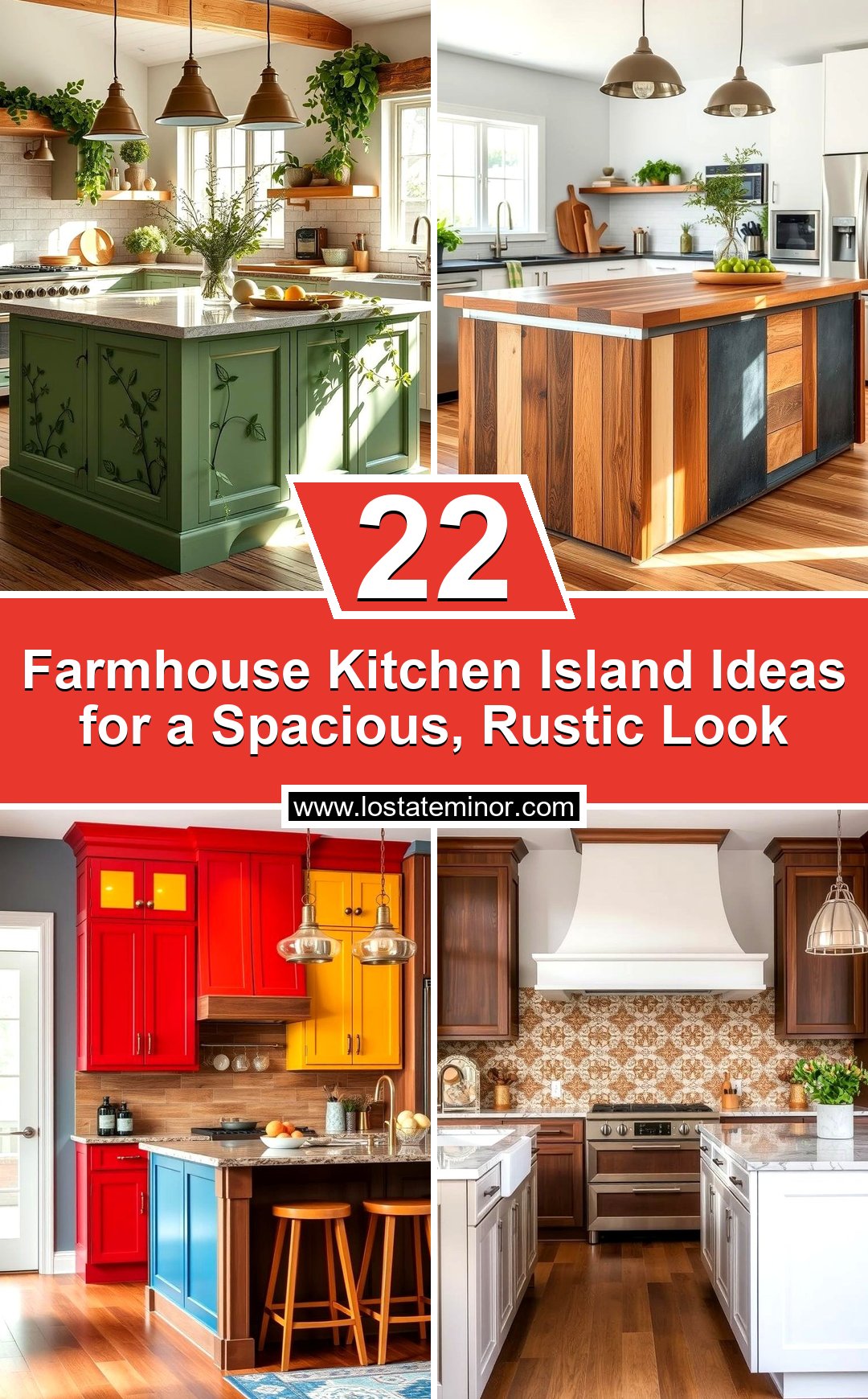 22 Farmhouse Kitchen Island Ideas for a Spacious, Rustic Look - Lost At ...