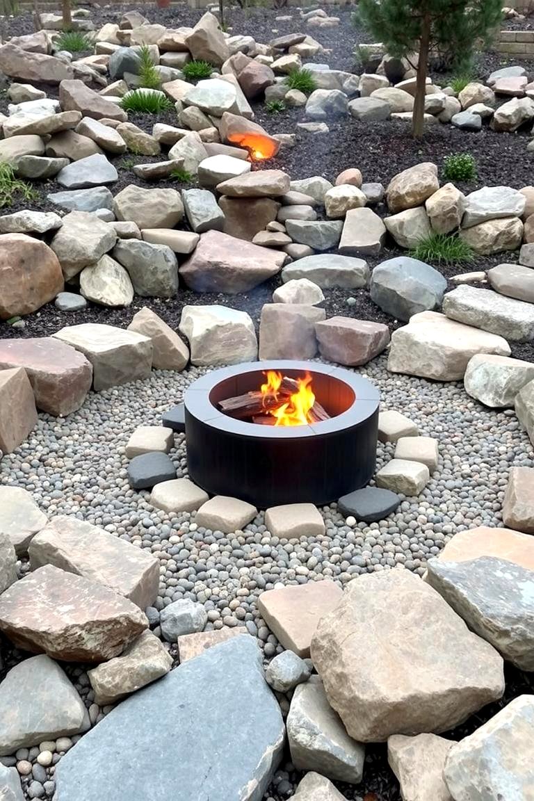 22 Stunning Rock Fire Pit Ideas for Outdoor Gatherings - Lost At E Minor