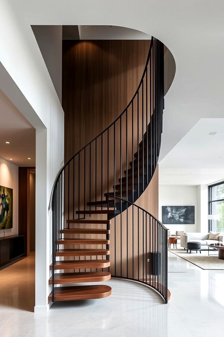 22 Curved Staircase Ideas for Elegant Architectural Flow - Lost At E Minor