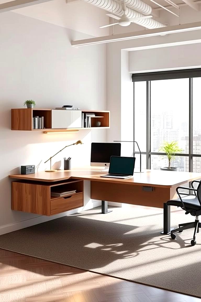 22 Floating Desk Ideas for Compact Home Office Solutions - Lost At E Minor