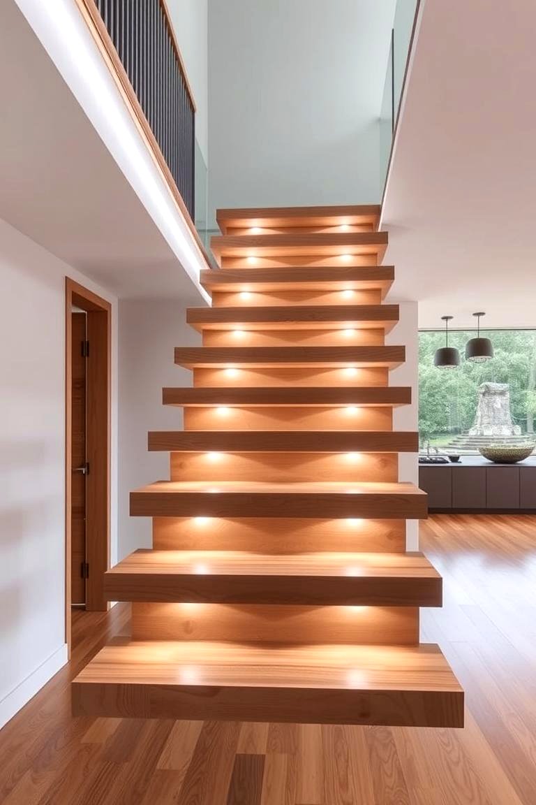 22 Wooden Staircase Ideas for Striking Home Entrances - Lost At E Minor