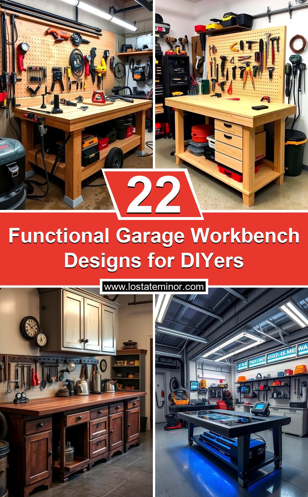 22 Functional Garage Workbench Designs for DIYers - SavePini