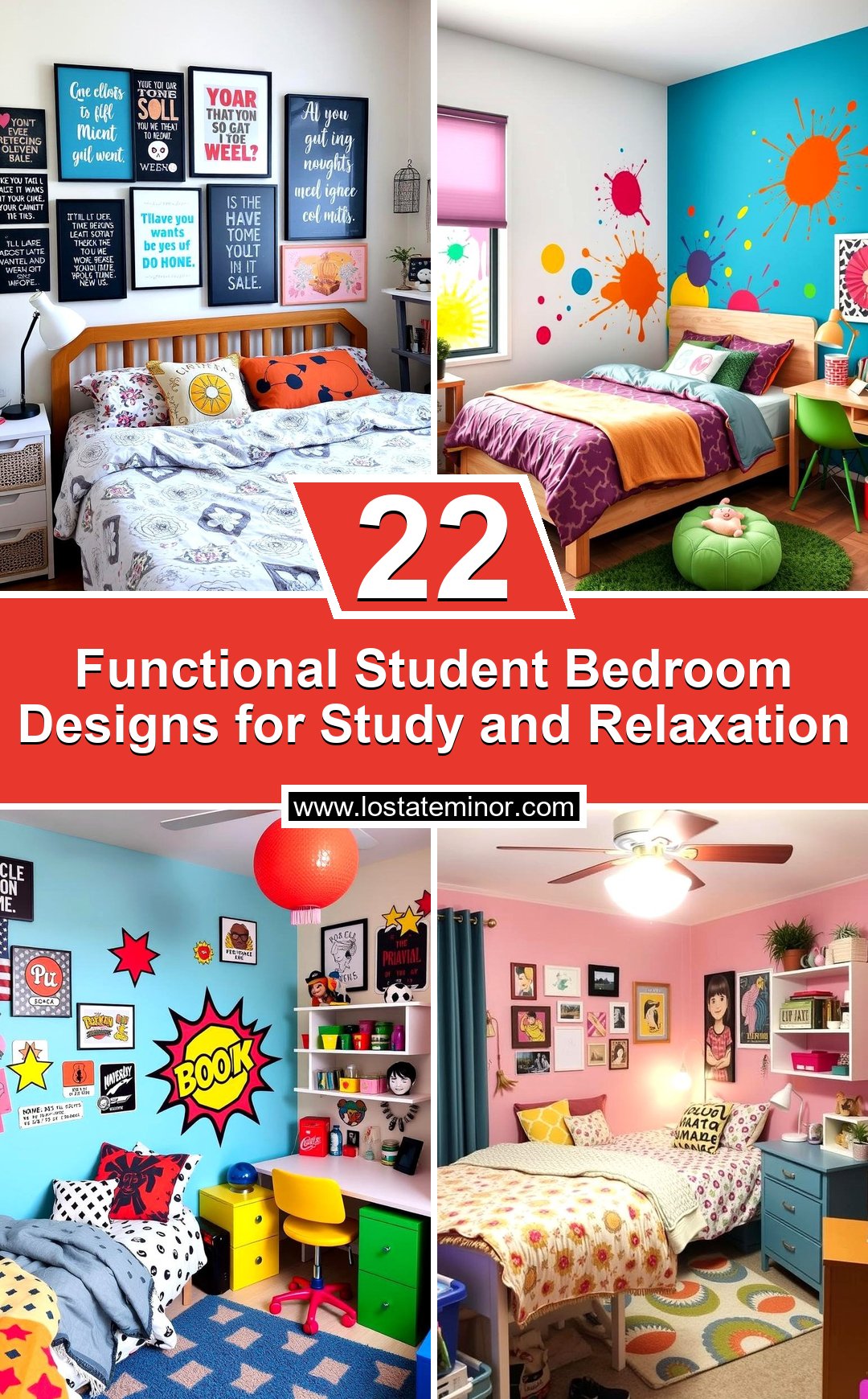 22 Functional Student Bedroom Designs for Study and Relaxation - Lost ...