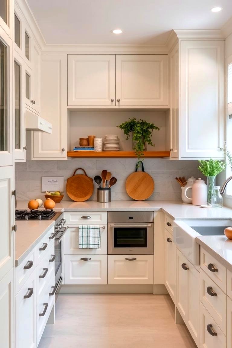 22 Elegant Off-white Kitchen Cabinets for Modern Homes - Lost At E Minor