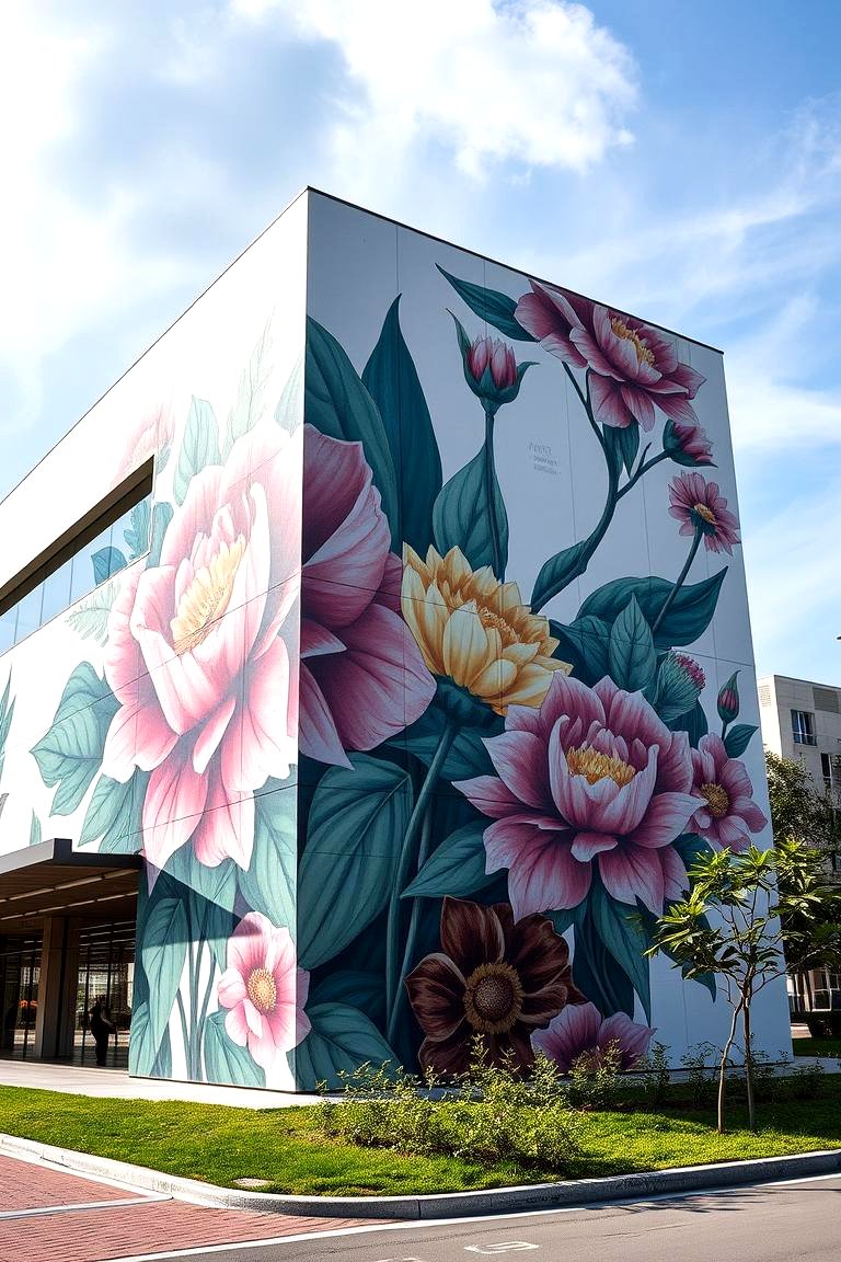 22 Flower Murals on Buildings for Urban Beauty - Lost At E Minor