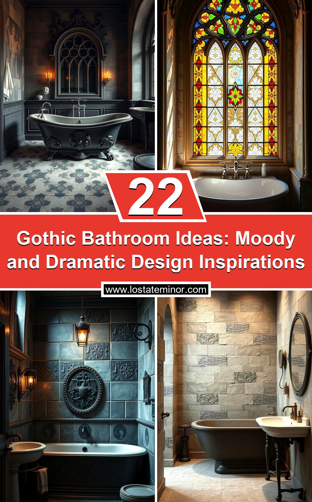 22 Gothic Bathroom Ideas: Moody & Dramatic Design Inspirations - Lost ...