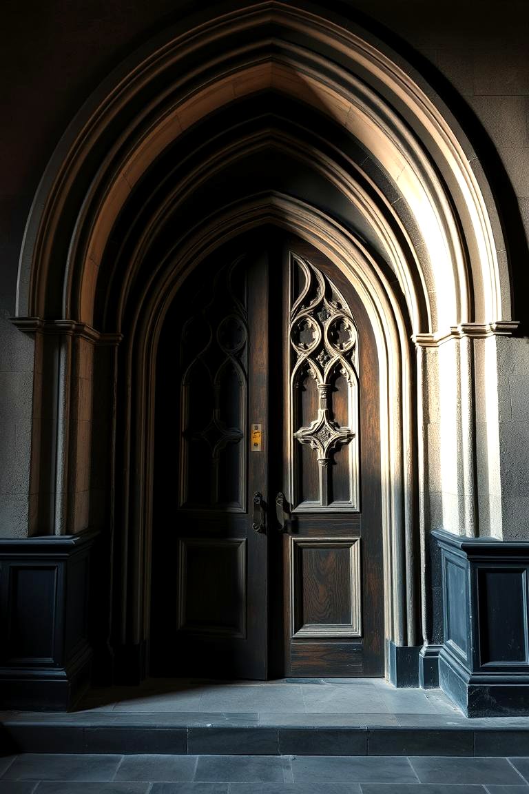 22 Gothic Front Door Ideas for an Enchanting Entryway - Lost At E Minor
