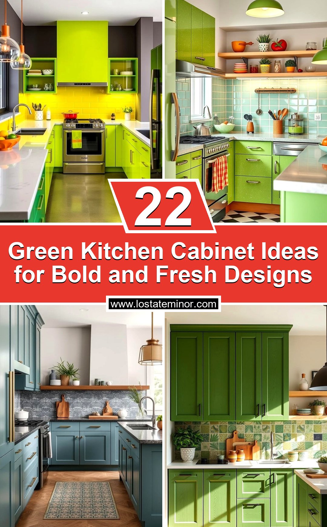 22 Green Kitchen Cabinet Ideas for Bold & Fresh Designs - Lost At E Minor