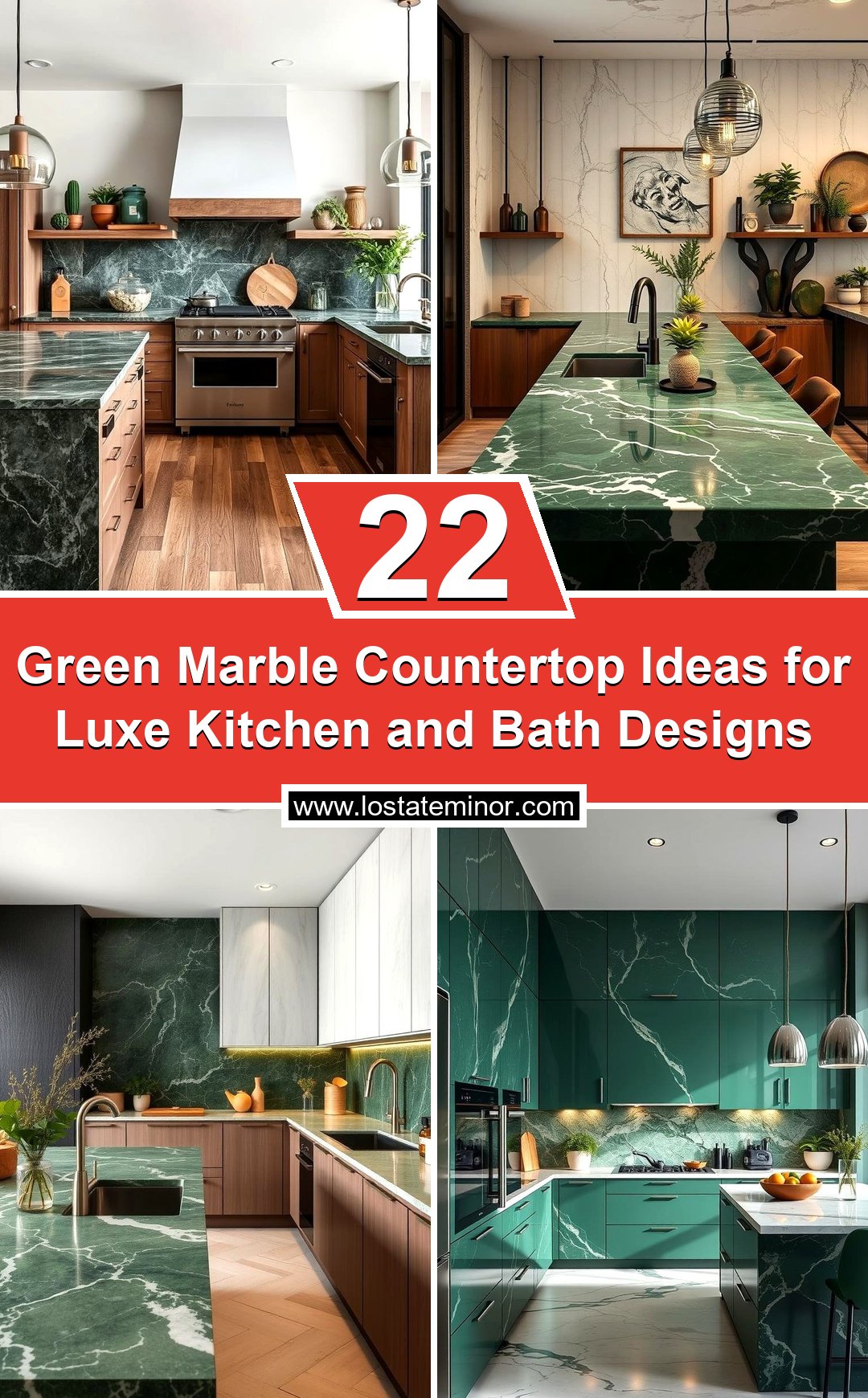 22 Green Marble Countertop Ideas for Luxe Kitchen & Bath Designs - Lost ...