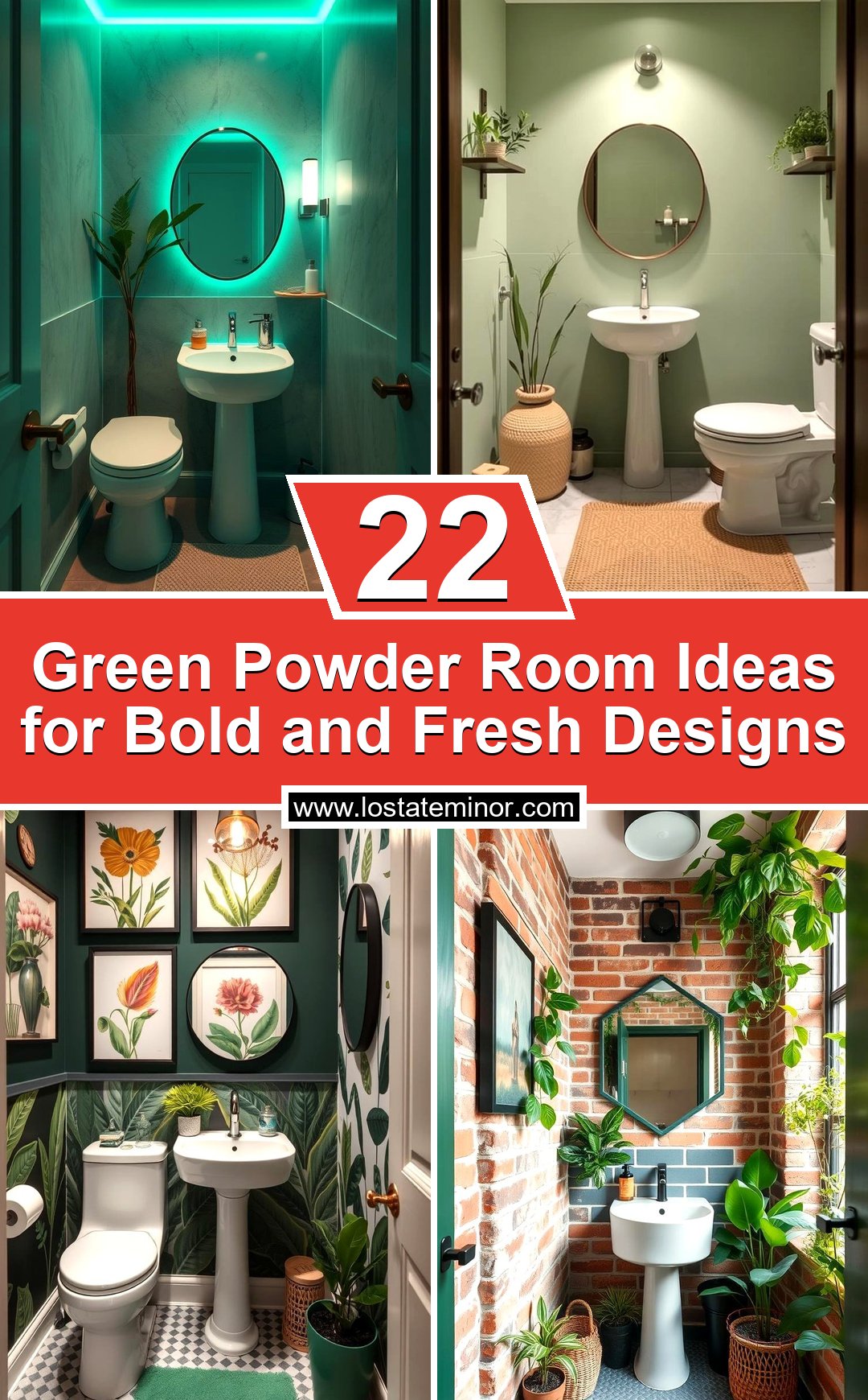 22 Green Powder Room Ideas for Bold and Fresh Designs - Lost At E Minor