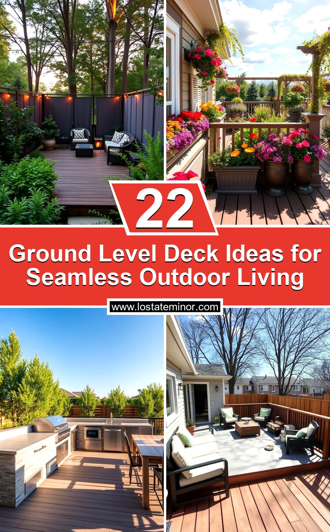 22 Ground Level Deck Ideas for Seamless Outdoor Living - Lost At E Minor