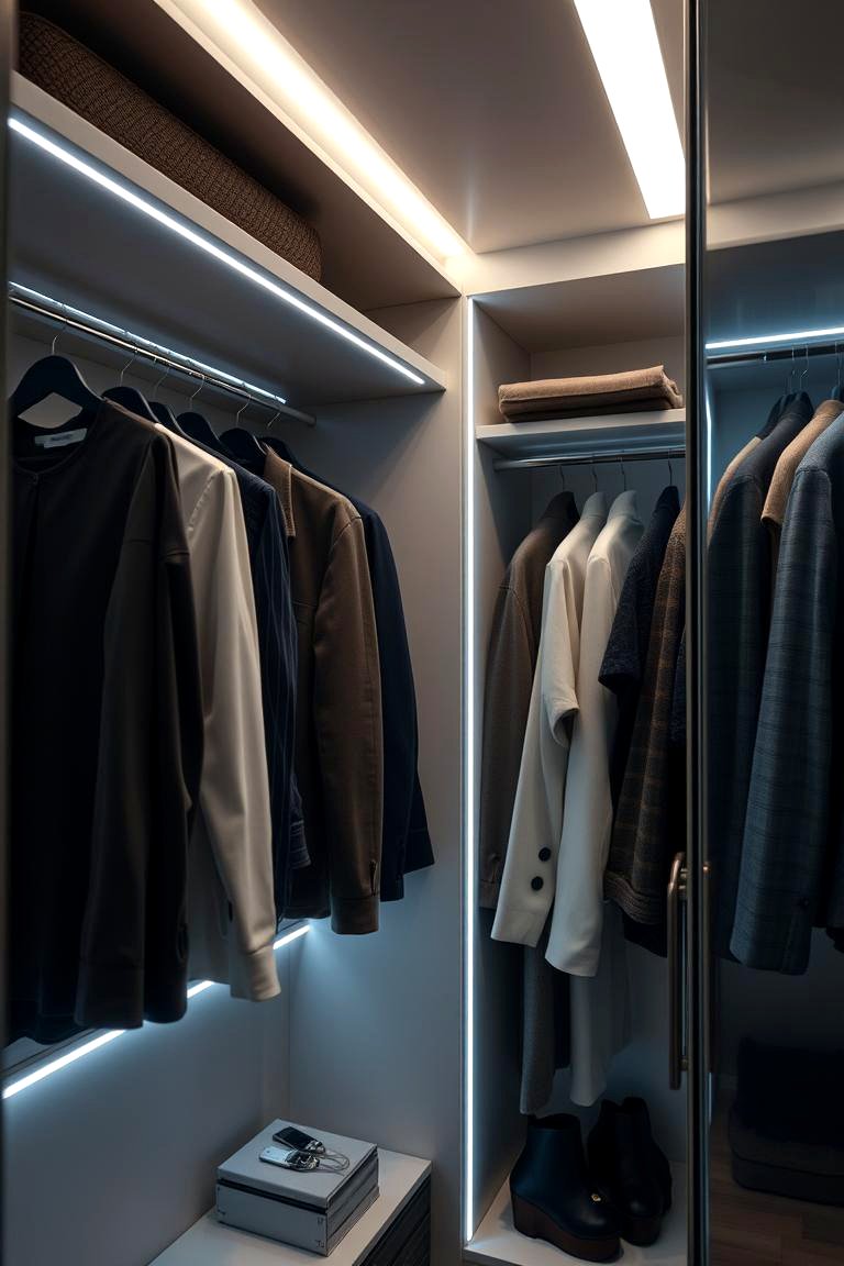 22 Closet Lighting Ideas to Brighten Storage Spaces - Lost At E Minor