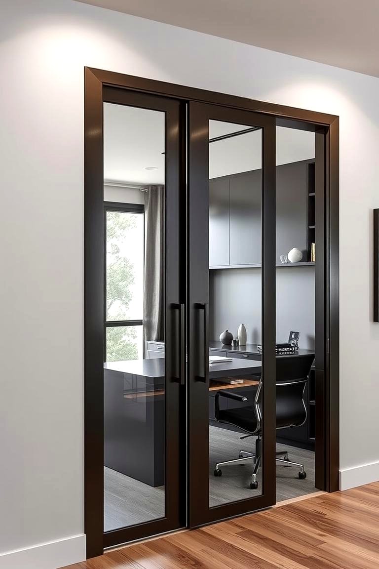 22 Home Office Door Designs to Separate Work from Living Areas - Lost ...