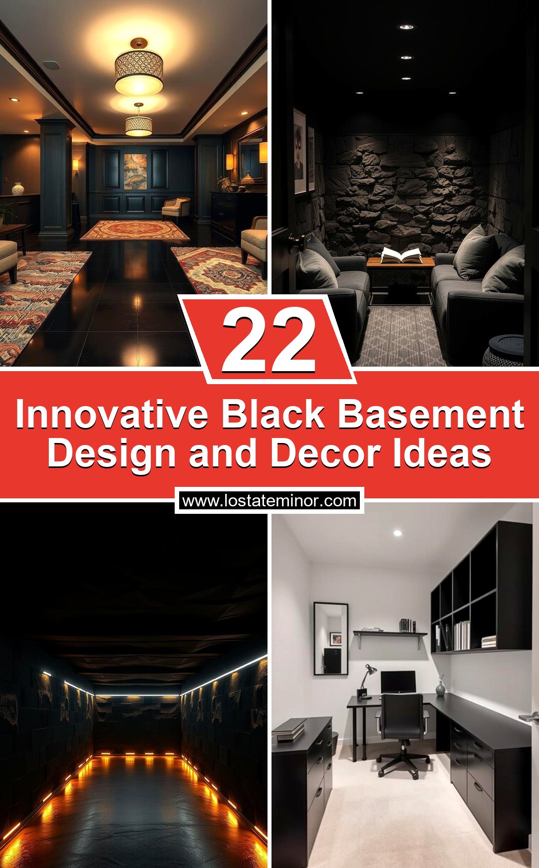 22 Innovative Black Basement Design and Decor Ideas - Lost At E Minor