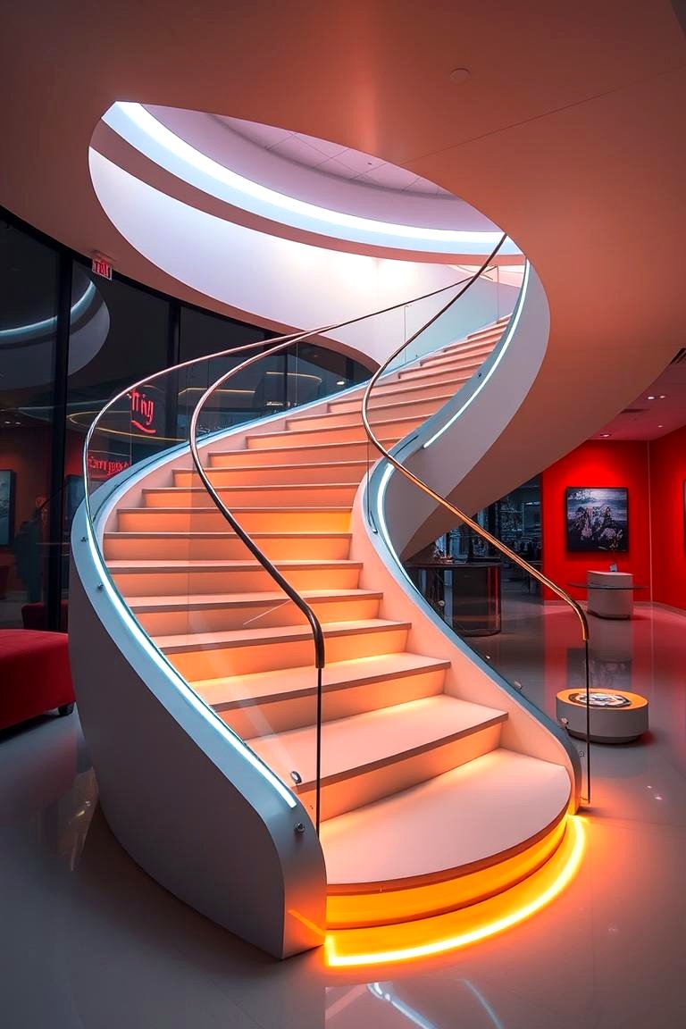 22 Curved Staircase Ideas for Elegant Architectural Flow - Lost At E Minor