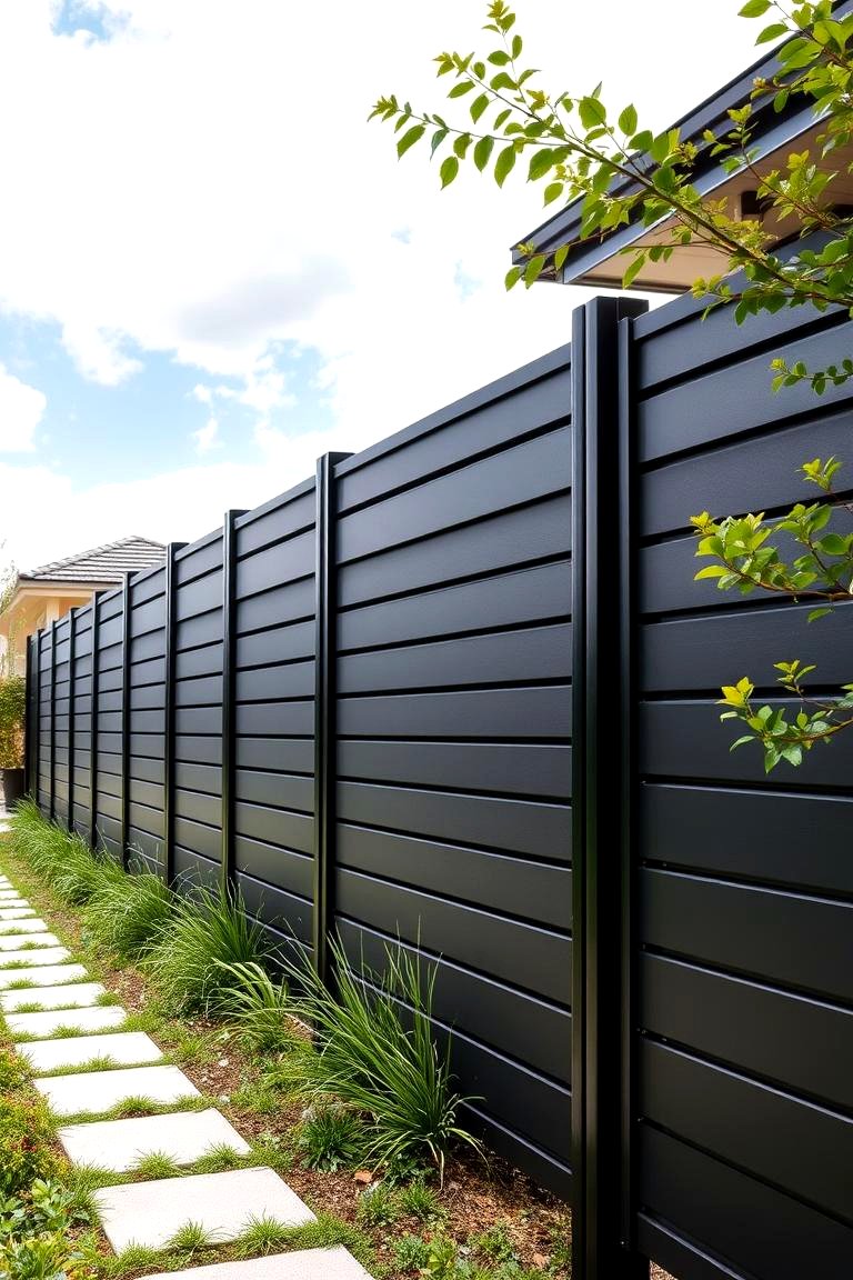22 Striking Black Fence Designs for Outdoor Spaces - Lost At E Minor