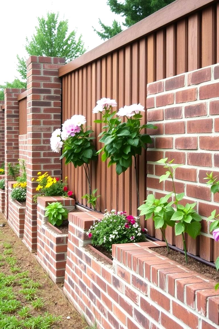 Front Yard Brick Fence Ideas