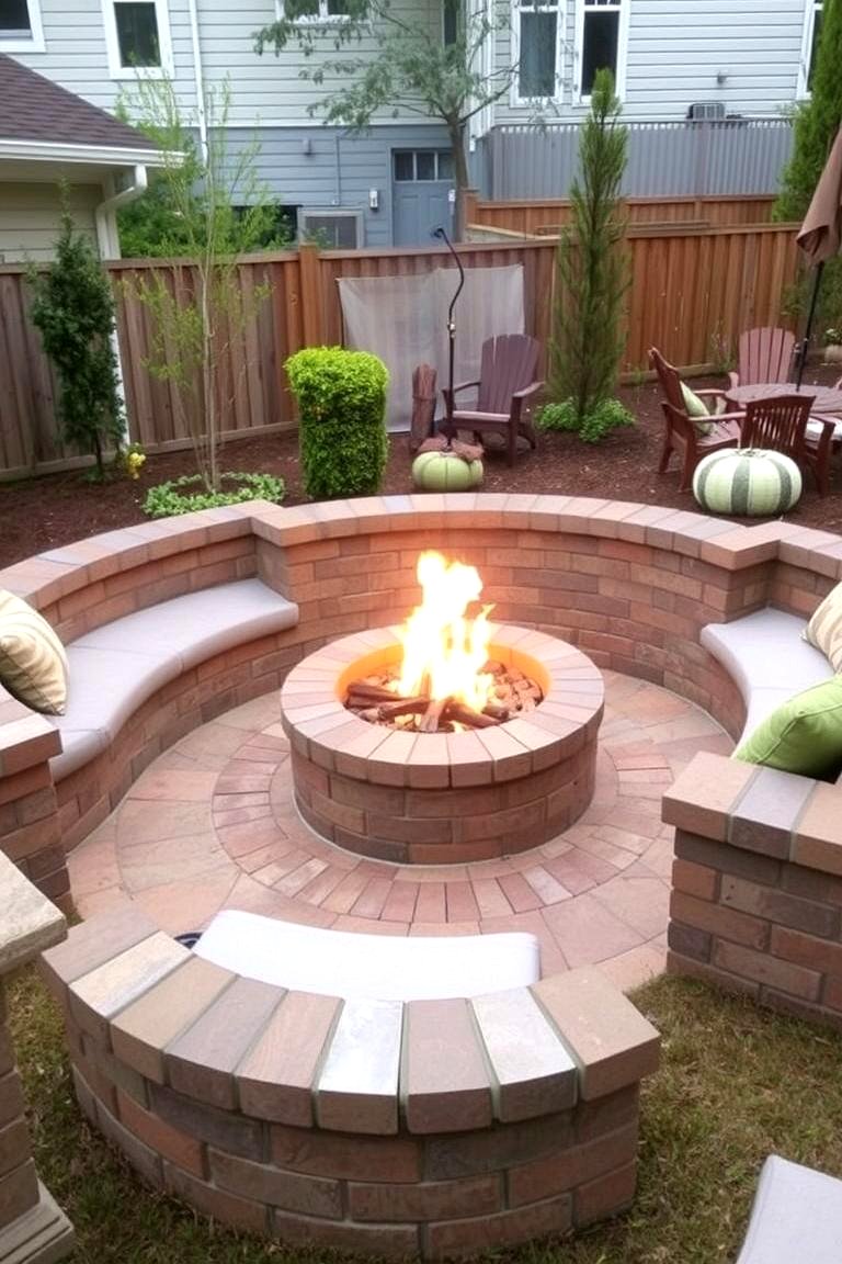 22 Brick Fire Pit Ideas for Year-Round Outdoor Gatherings - Lost At E Minor